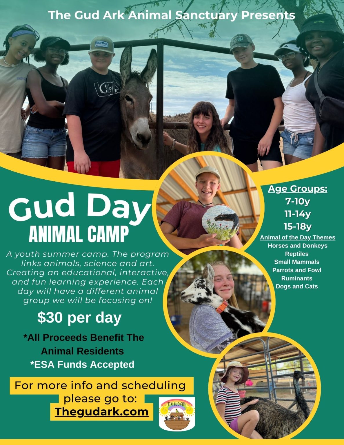Gud Day Animal Camp Summer 2025